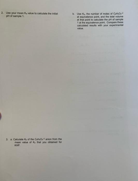 Post-Laboratory Questions: 1. a. Using the graph(s), | Chegg.com