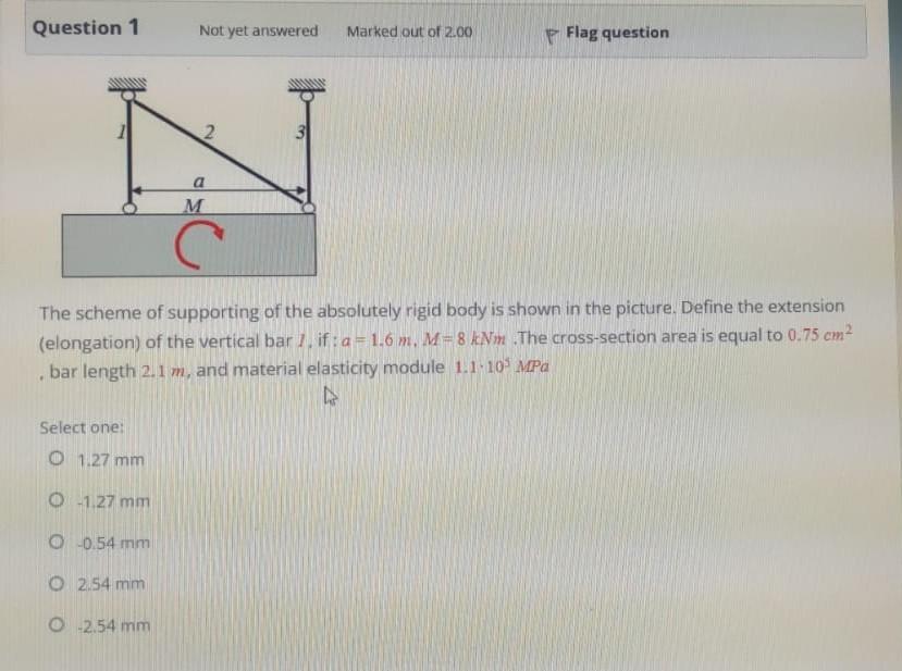 Solved The scheme of supporting of the absolutely rigid body | Chegg.com