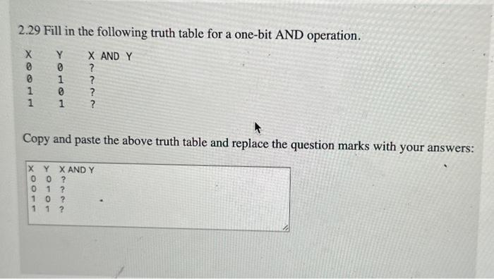 Solved 2.29 Fill in the following truth table for a one-bit | Chegg.com