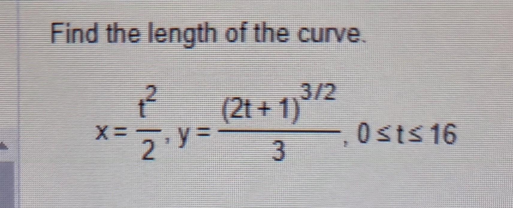 Solved Find the length of the curve. | Chegg.com