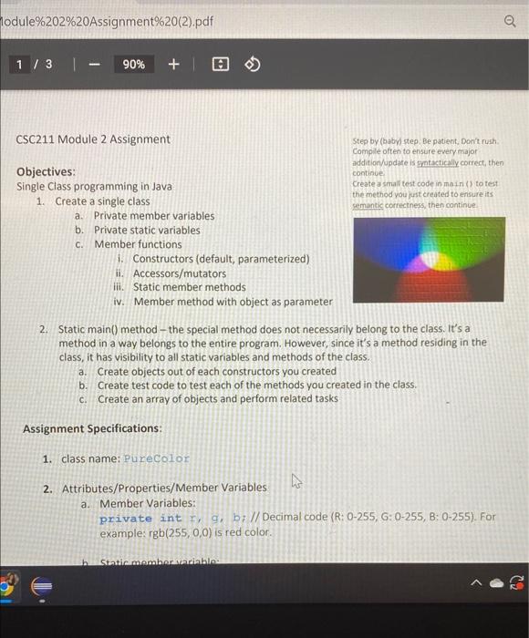 CSC211 Module 2 Assignment Step by (baby) step. Be | Chegg.com
