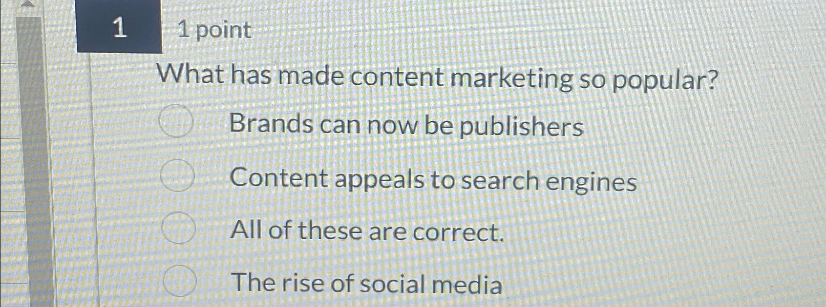 Solved 11 pointWhat has made content marketing so | Chegg.com Solved 11 pointWhat has made content marketing so | Chegg.com