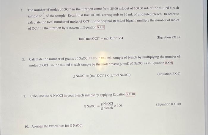 Solved 1. For the standardization procedure, calculate the | Chegg.com