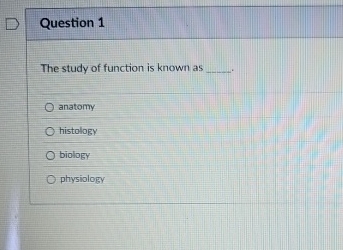 Solved Question 1The study of function is known | Chegg.com