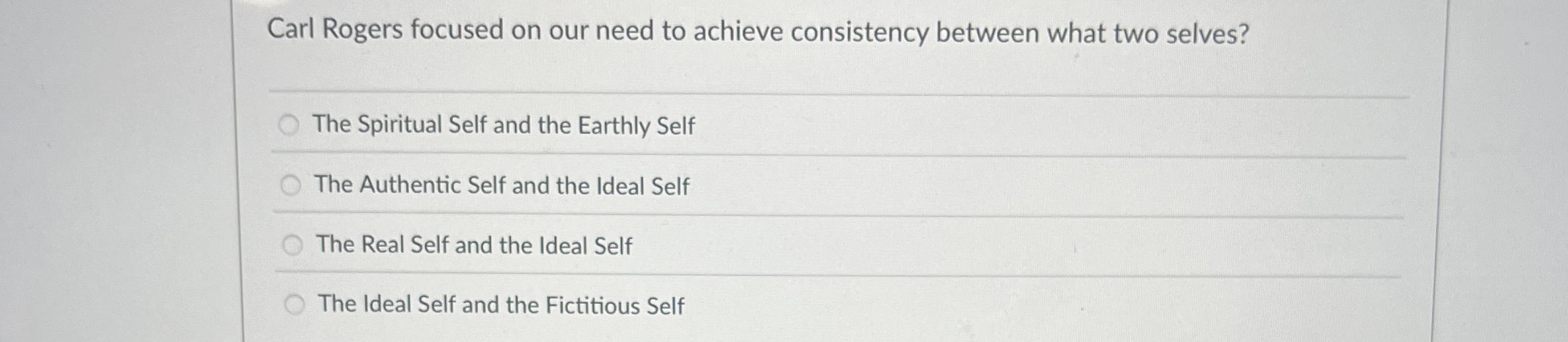 Solved Carl Rogers focused on our need to achieve | Chegg.com