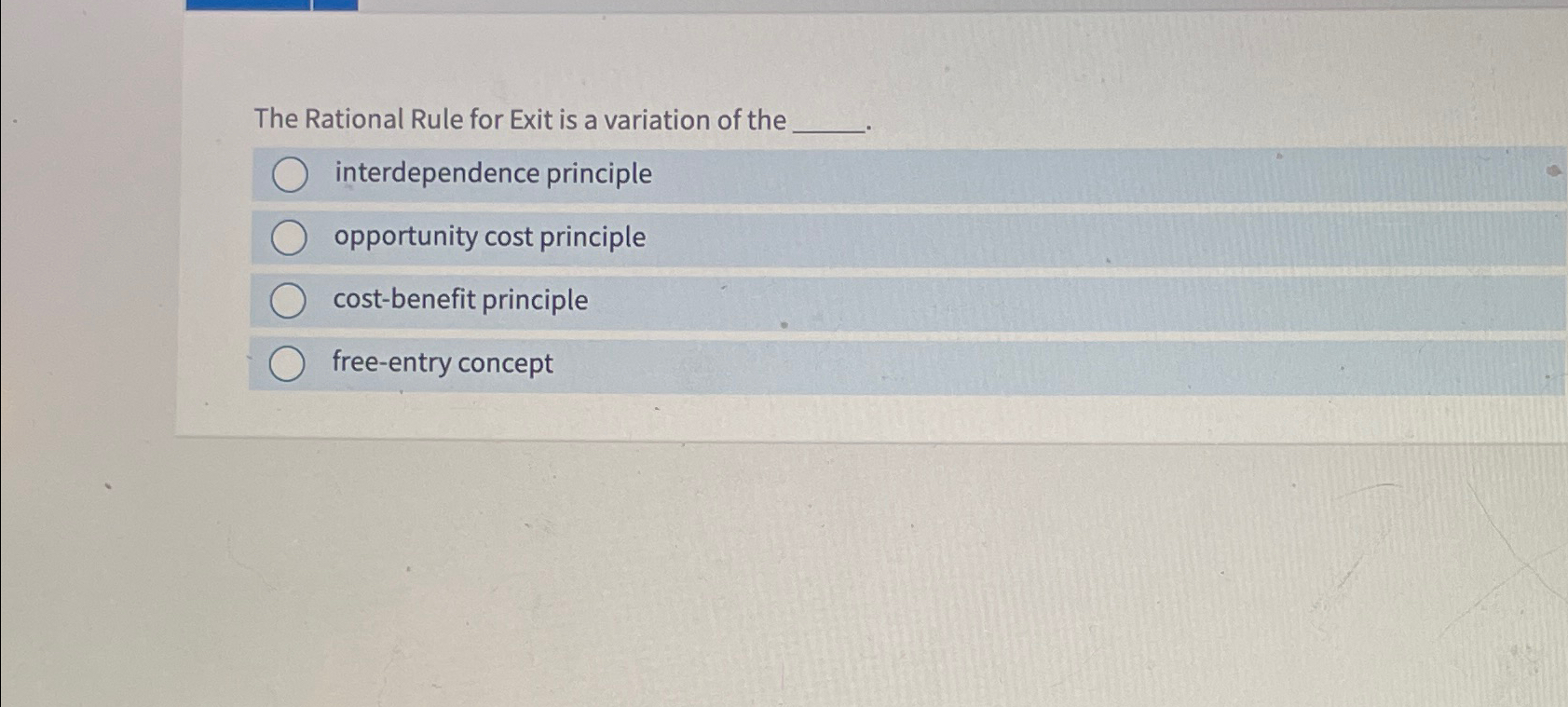 Solved The Rational Rule for Exit is a variation of the | Chegg.com