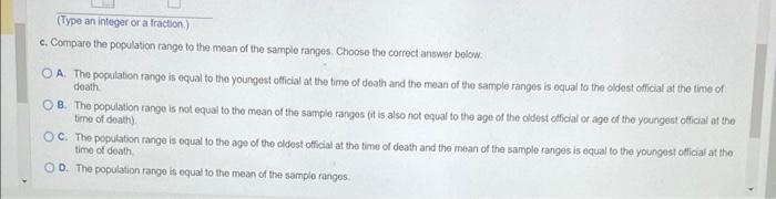 Solved The ages (years) of three government officials when | Chegg.com