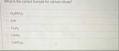 Solved What is the correct formula for calcium | Chegg.com