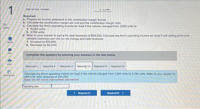 Solved Problem 12-21.(Algo) Prepare a contribution margin | Chegg.com
