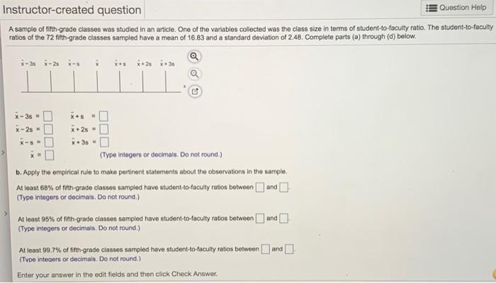 Solved Instructor-created question Question Help A sample of | Chegg.com