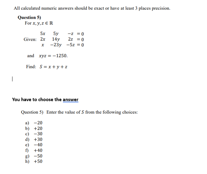 Solved All calculated numeric answers should be exact or | Chegg.com