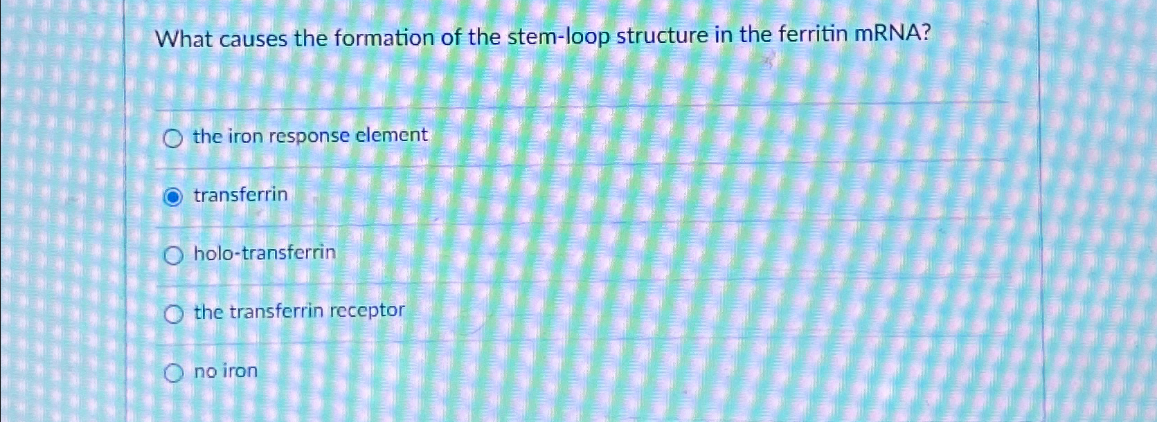 Solved What causes the formation of the stem-loop structure | Chegg.com