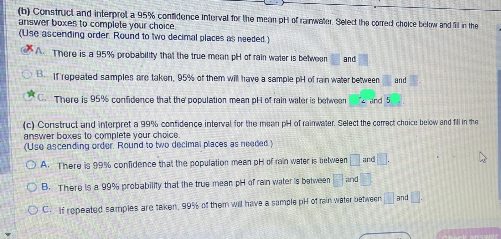 Solved (b) Construct and interpret a 95% confidence interval | Chegg.com