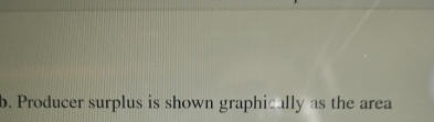 Solved broducer surplus is shown graphically as the area | Chegg.com