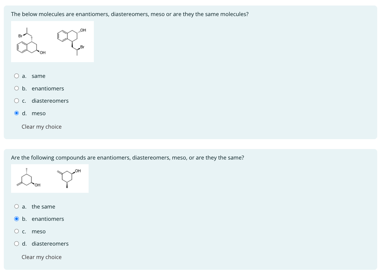 Solved EXPERT ONLYThe below molecules are enantiomers, | Chegg.com