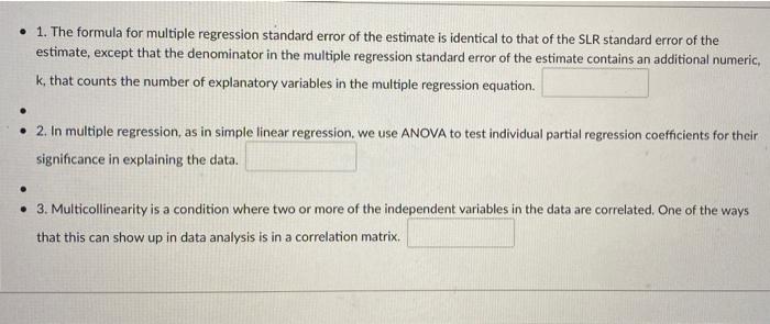 Solved • 1. The formula for multiple regression standard | Chegg.com