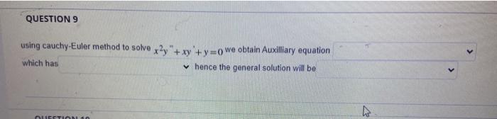 Solved using cauchy-Euler method to solve x2y′′+xv′+y=0 we | Chegg.com