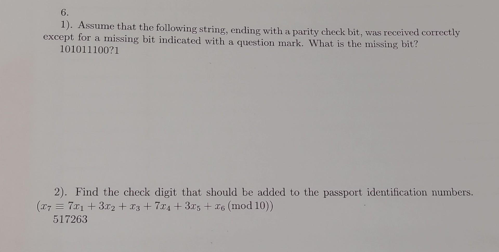 Solved 1). Assume that the following string, ending with a | Chegg.com