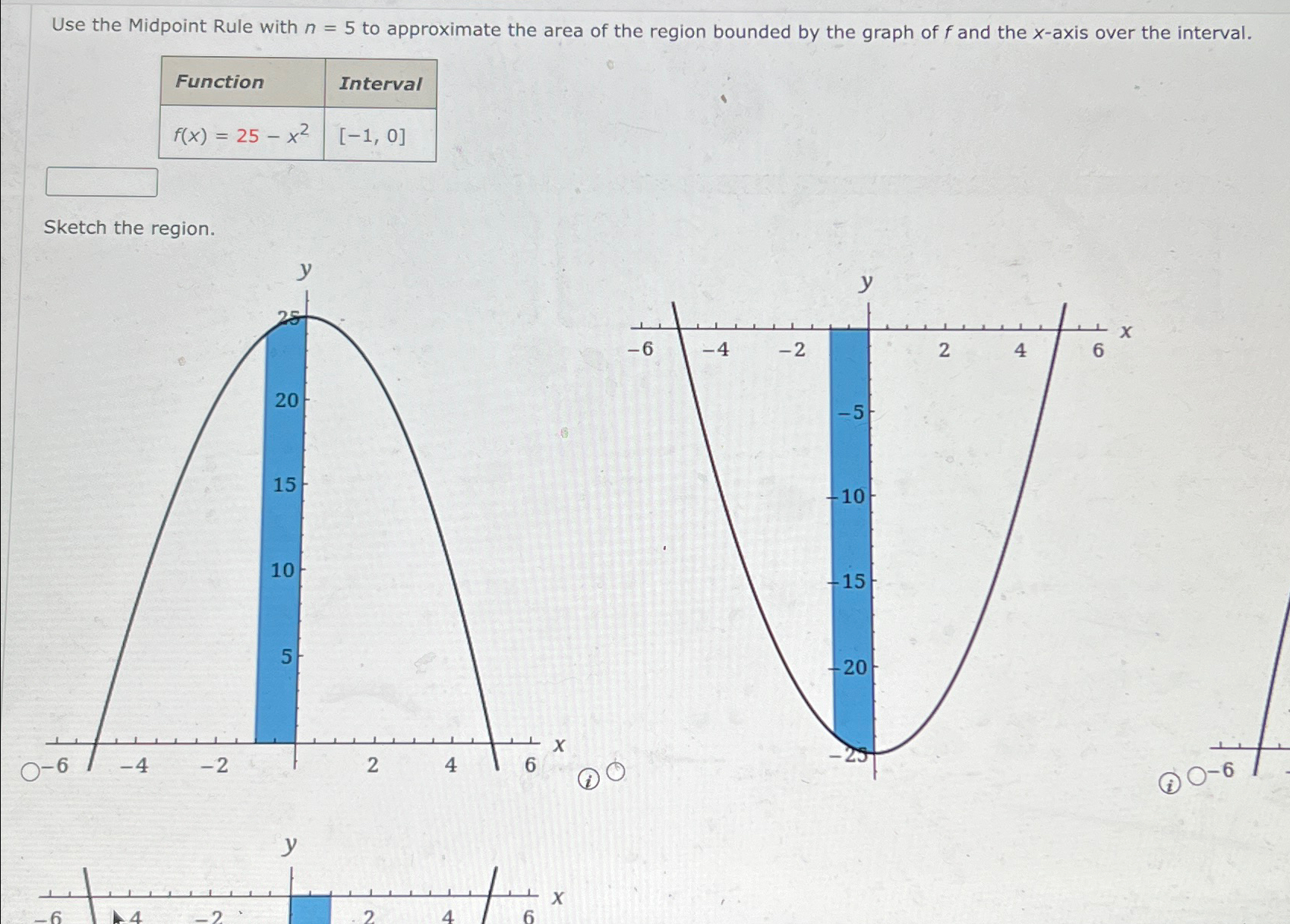 Solved Use the Midpoint Rule with n=5 ﻿to approximate the | Chegg.com