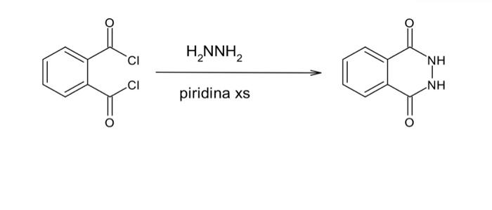 Solved H2NNH2 piridina xs | Chegg.com