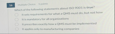 Solved ﻿Multiple Choice 5 ﻿pointsWhich of the following | Chegg.com