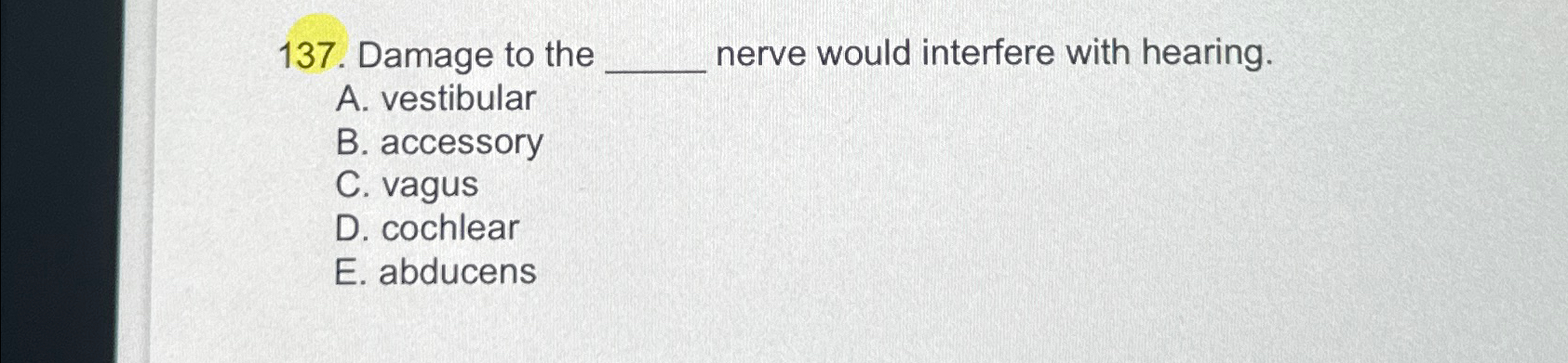 Solved Damage to the q, ﻿nerve would interfere with | Chegg.com