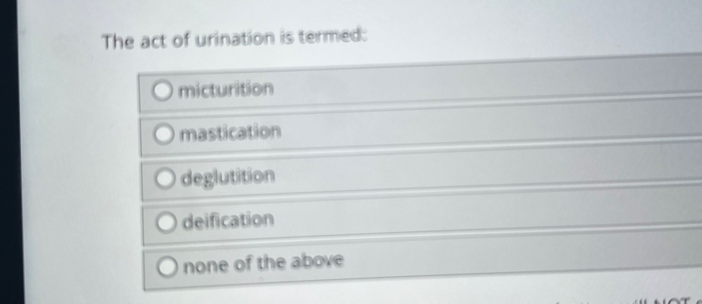 Solved The act of urination is | Chegg.com