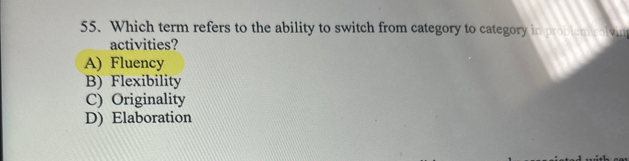 Solved Which term refers to the ability to switch from | Chegg.com