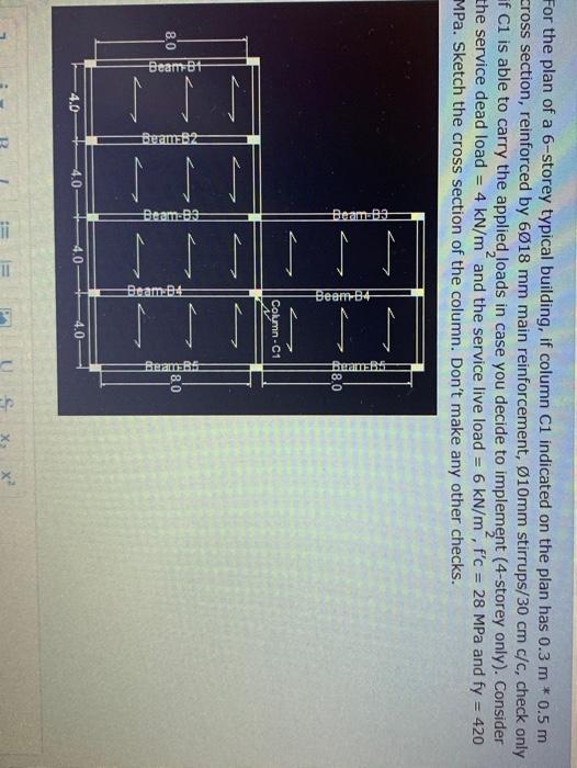 Solved For the plan of a 6-storey typical building, if | Chegg.com