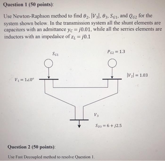 Solved Question 1 (50 points) Use Newton-Raphson method to | Chegg.com