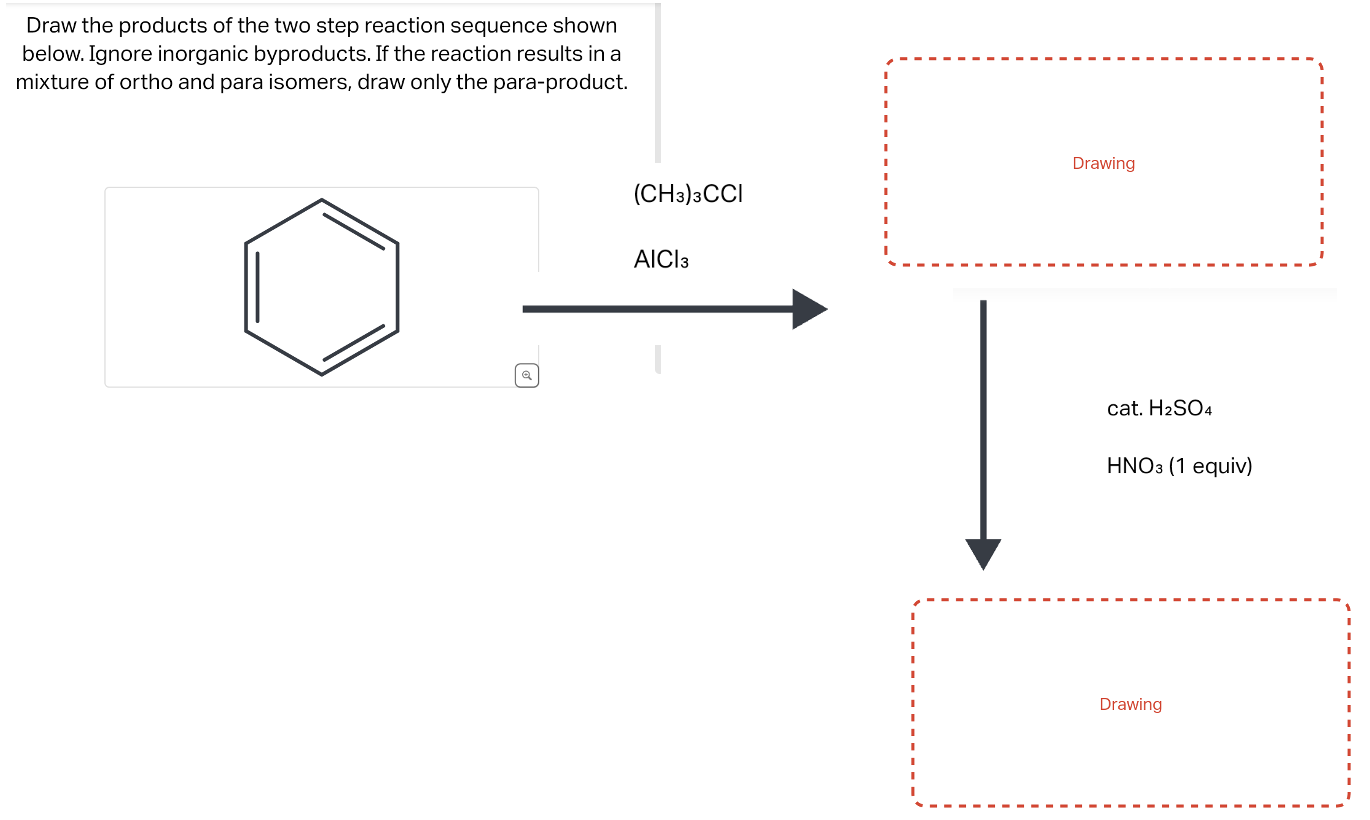 Solved Draw the products of the two step reaction sequence | Chegg.com