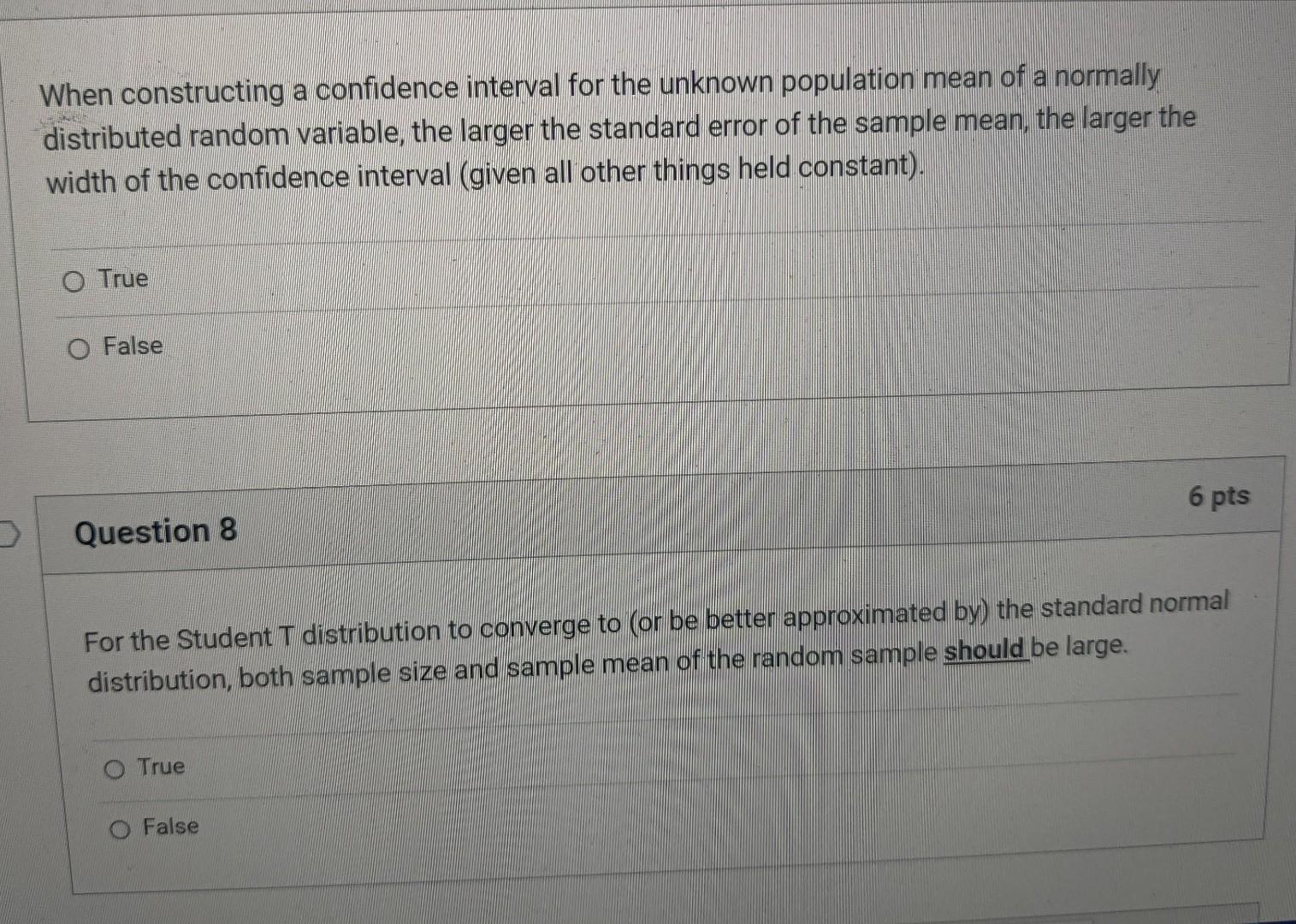 Solved When constructing a confidence interval for the | Chegg.com