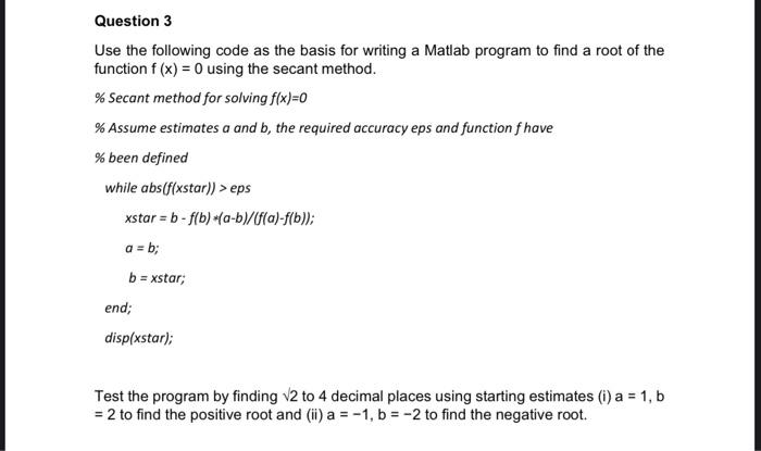 Solved Use the following code as the basis for writing a | Chegg.com