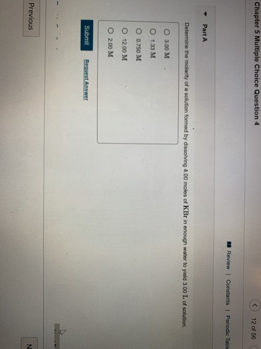 Solved Chapter 5 Multiple Choice Question 4 12 of 56 Review | Chegg.com