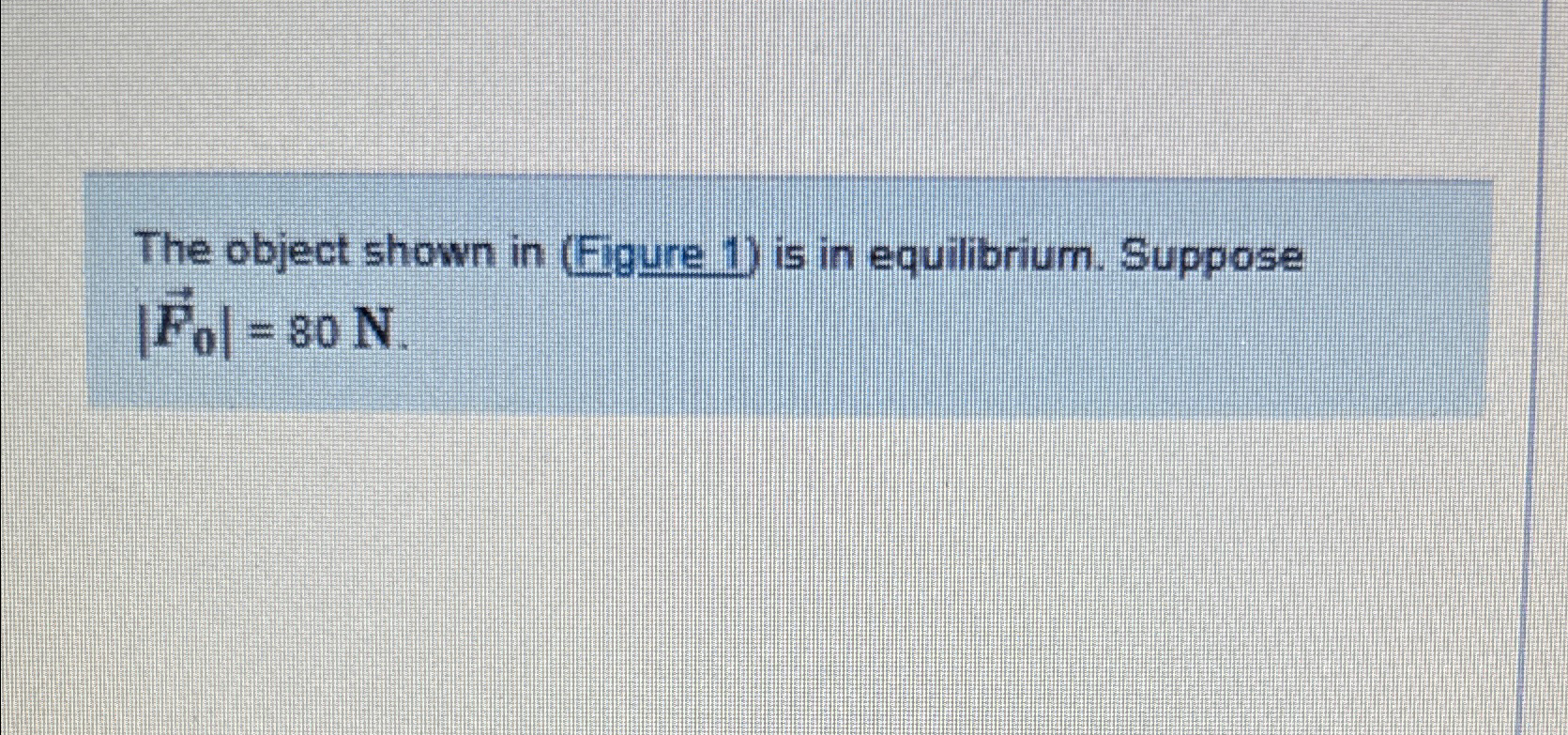 Solved The object shown in (Figure 1) ﻿is in equilibrium. | Chegg.com