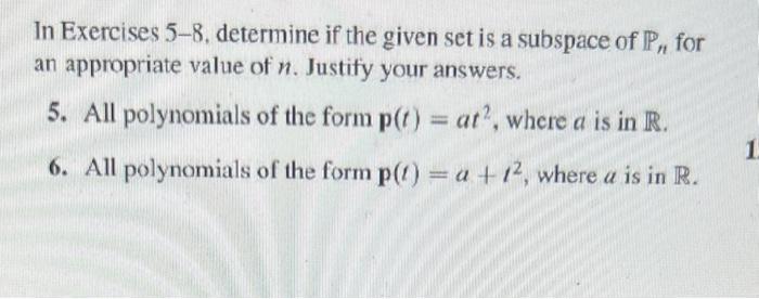 Solved In Exercises 5-8, determine if the given set is a | Chegg.com