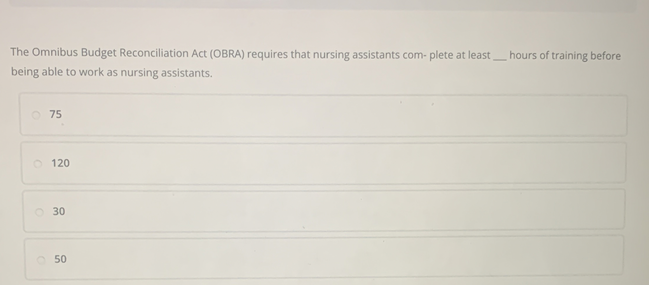 Solved The Omnibus Budget Reconciliation Act (OBRA) | Chegg.com