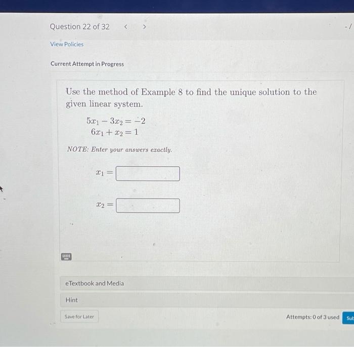 Solved Use the method of Example 8 to find the unique | Chegg.com