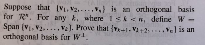 Solved Suppose that {V1, V2, ...,Vn} is an orthogonal basis | Chegg.com