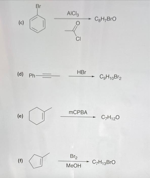 Solved Question 1 For FOUR of the following reactions give | Chegg.com
