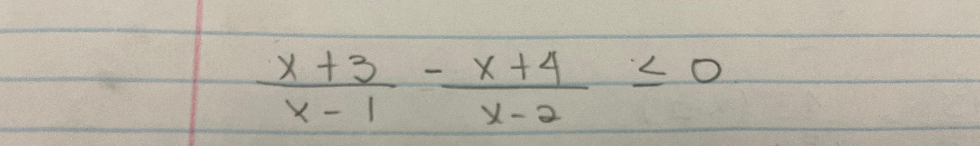 Solved x+3x-1-x+4x-2≤0 | Chegg.com