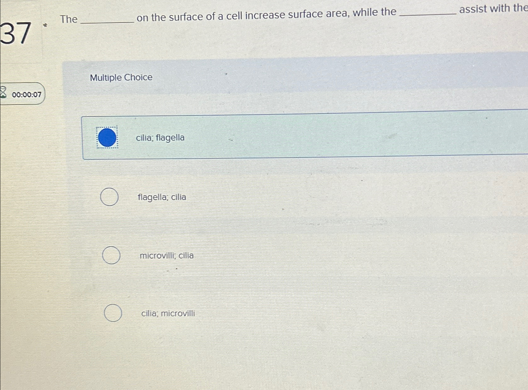 Solved Theon the surface of a cell increase surface area, | Chegg.com