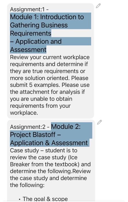 Solved -- Assignment:1 - Module 1: Introduction to Gathering | Chegg.com