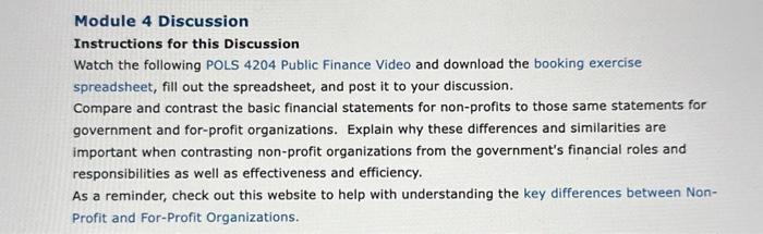 Solved Module 4 Discussion Instructions for this Discussion | Chegg.com