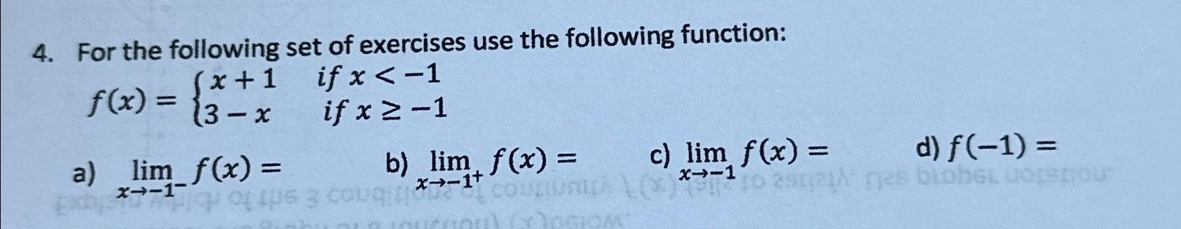 Solved For the following set of exercises use the following | Chegg.com