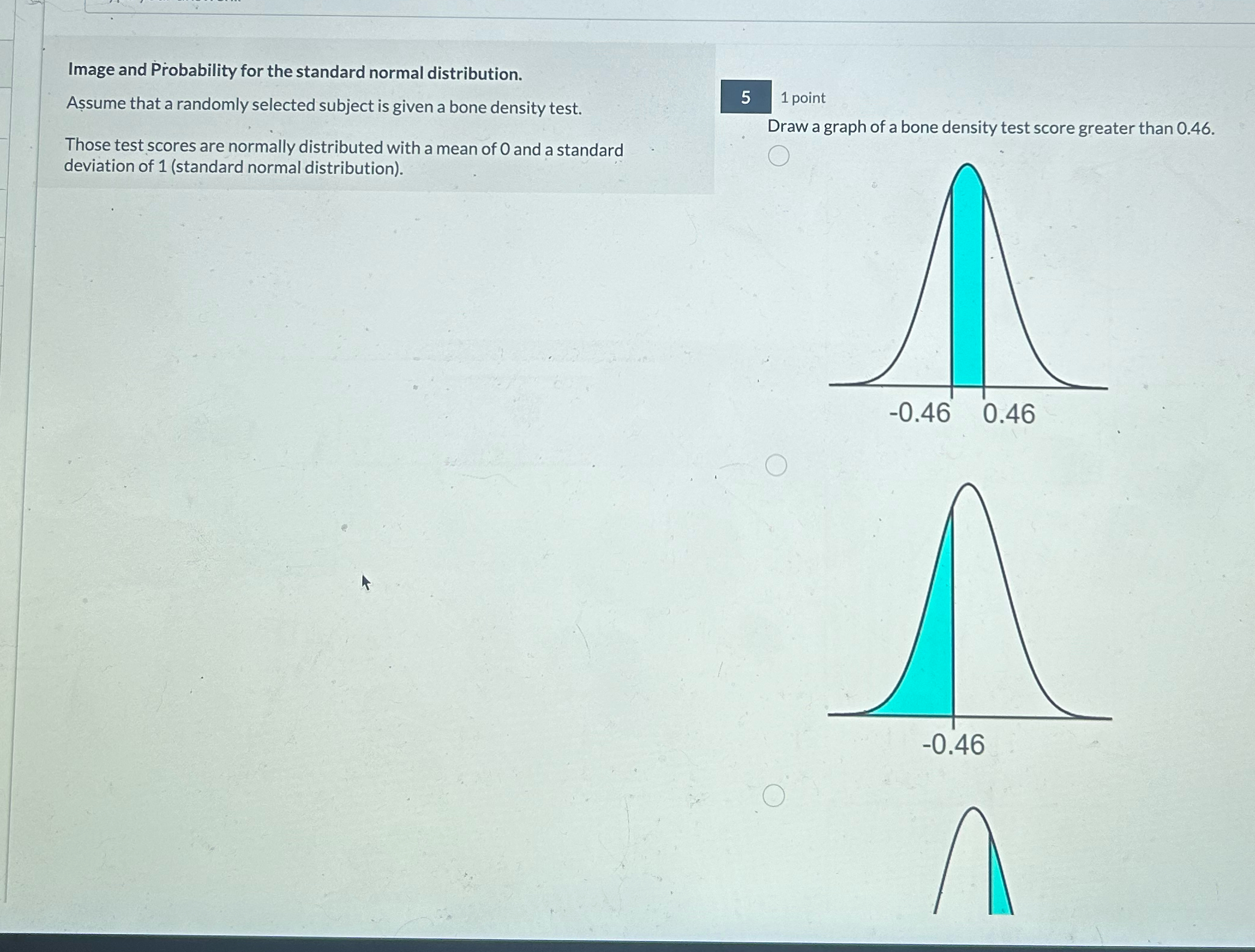 Solved Image and Probability for the standard normal | Chegg.com