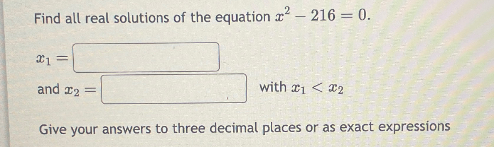Solved Find all real solutions of the equation | Chegg.com