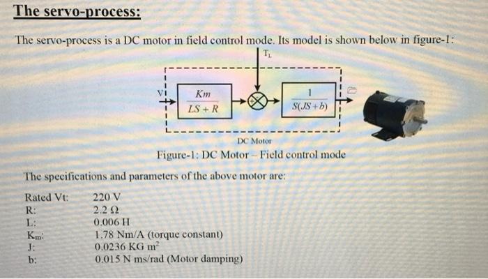 The servo-process: The servo-process is a DC motor in | Chegg.com
