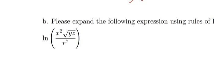 Solved b. Please expand the following expression using rules | Chegg.com