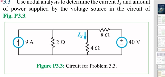 Solved *3.1 Apply nodal analysis to find the node voltage V | Chegg.com Solved *3.1 Apply nodal analysis to find the node voltage V | Chegg.com